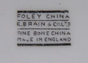 Summary of Marks – Foley Art China – Peacock Pottery